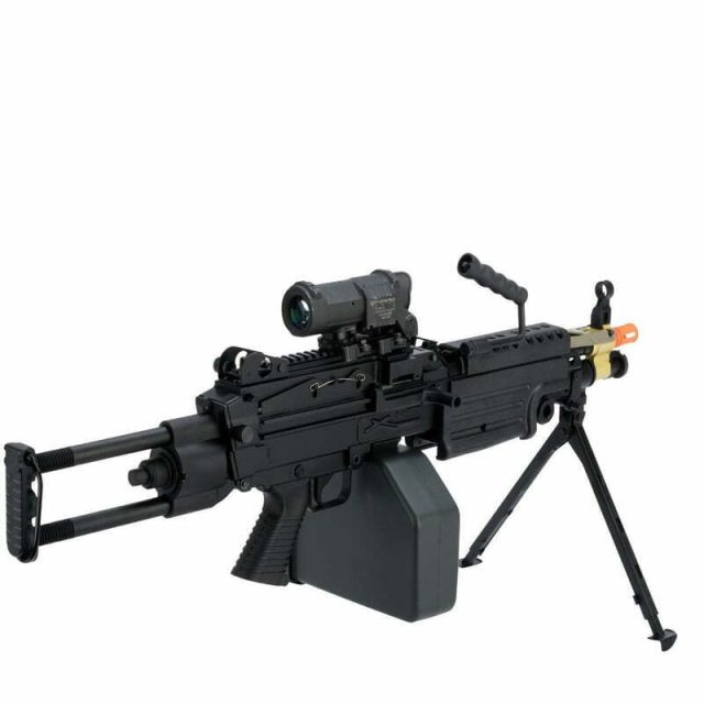 Metralhadora CYBERGUN HMG FN HERSTAL M249 PARA Tan - Armas Brazil